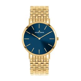Jacques Lemans Damen-Armbanduhr Nizza Goldfarben/Dunkelblau | Gr.: onesize