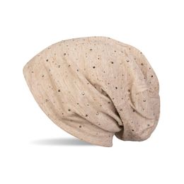 styleBREAKER Beanie M&uuml;tze in Beige meliert | Gr.: onesize