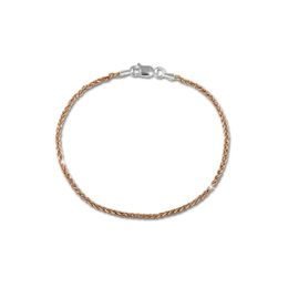 925 Silber, vergoldet (Roségold 333) Damen SilberDream Armbänder Zopf ca. 19cm | Gr.: onesize