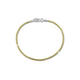 925 Silber, vergoldet (Gelbgold 333) Damen SilberDream Armbänder zopf ca. 19cm | Gr.: onesize