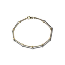 925 Silber vergoldet (Gelbgold 333) Damen SilberDream Armbänder Kugeln ca. 19cm | Gr.: onesize