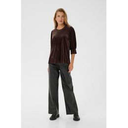 Kaffe Langarm-Bluse KAcaca Loose fit in Black Coffee | Gr.: XS