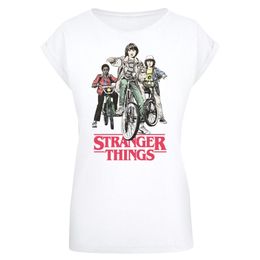 F4NT4STIC T-Shirt Stranger Things Retro Bikers in wei&szlig; | Gr.: XS