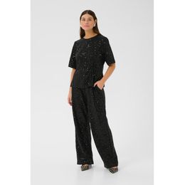 Culture Kurzarm-Bluse CUtamera Feminine in Black | Gr.: M