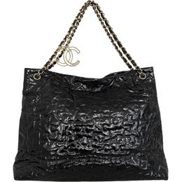 Chanel Shopper - Chanel Puzzle Quilted Patent Tote Bag Black / very - Gr. unisize - in Schwarz - f&uuml;r Damen
