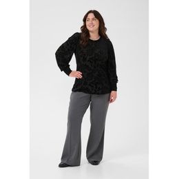 Kaffe curve Langarm-Bluse KCrosie Regular fit in Black Deep CC | Gr.: S