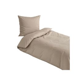 Traumschlaf Bettwäsche Pure in beige | Gr.: 135 x 200 + 80 x 80 cm