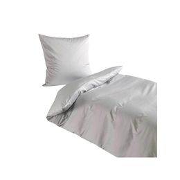 Traumschlaf Bettw&auml;sche Pure in silber | Gr.: 155 x 220 + 80 x 80 cm