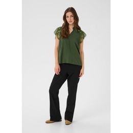 Cream Kurzarm-Bluse CRNola Straight fit in Rifle Green | Gr.: 44