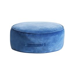 Beliani Pouf YULLE in Blau - (W) 60 x (H) 25 x (L) 60 cm | Gr.: onesize