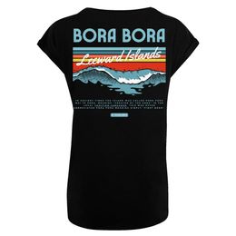 F4NT4STIC Extended Shoulder T-Shirt Bora Bora Leewards Island in schwarz | Gr.: 5XL