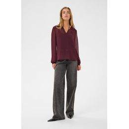 Kaffe Langarm-Bluse KAleonora Regular fit in Fig | Gr.: 42