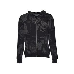 Roberto Geissini Multi Skull Sweatjacke Schwarz | Gr.: L