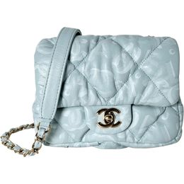 Chanel Hobo Bags - Chanel Mini Flap Bag in light blue puffer lambskin - Gr. unisize - in Blau - f&uuml;r Damen