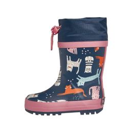 Playshoes Gummistiefel Katzen allover in marine | Gr.: 22