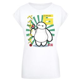 F4NT4STIC Extended Shoulder T-Shirt Big Hero 6 Baymax Lollypop in wei&szlig; | Gr.: XS