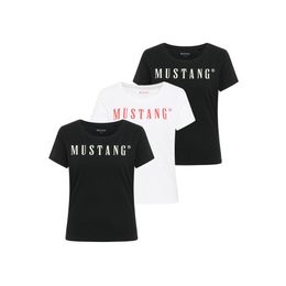 Mustang T-Shirt 3er Pack in 2xSchwarz/Wei&szlig; | Gr.: XS