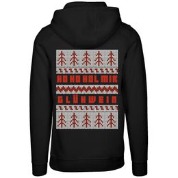 F4NT4STIC Hoodie Weihnachten Ho Ho Hol mir Gl&uuml;hwein in schwarz | Gr.: XS