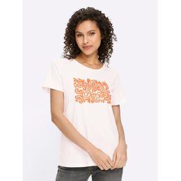 Heine T-Shirt in ecru-papaya | Gr.: 42