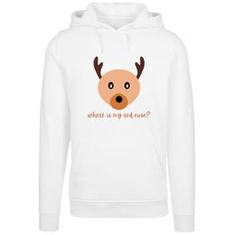 F4NT4STIC Hoodie Weihnachten Red Nose in wei&szlig; | Gr.: L