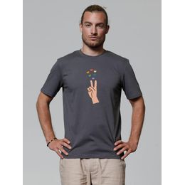 wat? Apparel T-Shirt Spread Love in Grau | Gr.: 46
