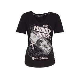 Roberto Geissini Money House T-Shirt Schwarz | Gr.: XL