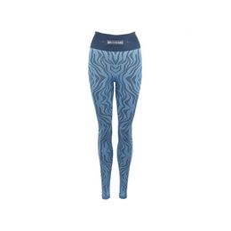 Roberto Geissini Sport Leggings Zebra Blau | Gr.: M