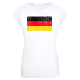 F4NT4STIC T-Shirt Germany Deutschland Flagge distressed in wei&szlig; | Gr.: M