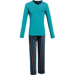 Erwin M&uuml;ller Erwin M&uuml;ller Single-Jersey Schlafanzug in t&uuml;rkis | Gr.: 50