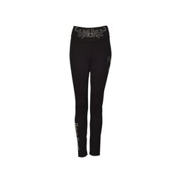 Roberto Geissini Lilie Ornament Leggins Schwarz | Gr.: XL