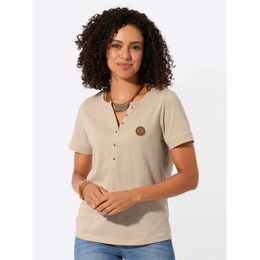 WITT WEIDEN Kurzarmshirt in beige | Gr.: 36