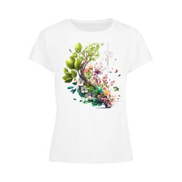 F4NT4STIC Ladies Box T-Shirt Spring Tree in weiß | Gr.: XL