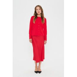Saint Tropez Strickjacke A8661, Classic fit in Chinese Red | Gr.: L