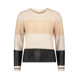 Betty Barclay Strickpullover mit Rippenstruktur in Patch Black/Beige | Gr.: 40