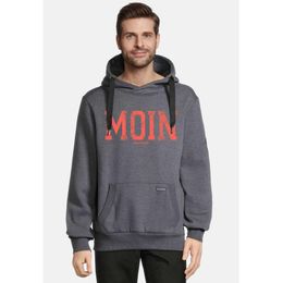 Salzhaut Hoodie HEFF - MOIN in Anthra-Neon Red | Gr.: L