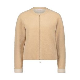 Betty Barclay Casual-Strickjacke mit Rei&szlig;verschluss in Beige | Gr.: 40