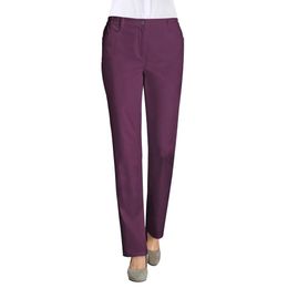 GOLDNER Baumwollhose ANNA Leichte Baumwoll-Hose ANNA in aubergine | Gr.: 44