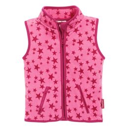 Playshoes Fleece-Weste Sterne in Pink | Gr.: 80