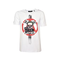 Roberto Geissini Bloody Skull T-Shirt Wei&szlig; | Gr.: L