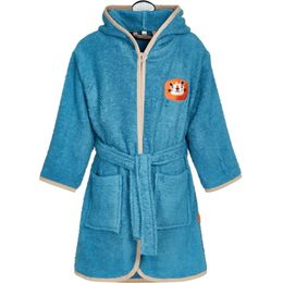 Playshoes Bademantel "Frottee-Bademantel Dschungel" in Blau | Gr.: 134/140