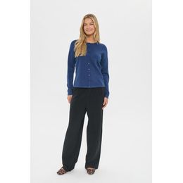 Saint Tropez Strickjacke A8661, Classic fit in Pageant Blue Melange | Gr.: M