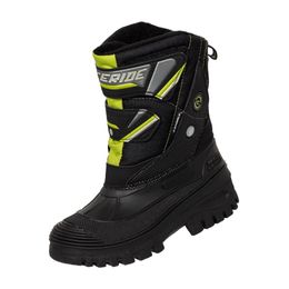 Spirale Kinder-Winterstiefel Frodo gef&uuml;ttert in schwarz/gr&uuml;n | Gr.: 28