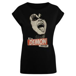 F4NT4STIC Short Sleeve T-Shirt Kiss Hard Rock Band Demon in schwarz | Gr.: S