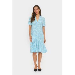 Saint Tropez Kleid EdaSZ Lockere Passform in Ethereal Blue Leomania | Gr.: XS