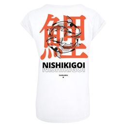 F4NT4STIC T-Shirt Nishikigoi Koi Japan Grafik in wei&szlig; | Gr.: S