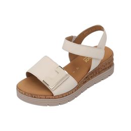 Gabor Comfort Plateau-Sandaletten in creme (uni+gold) | Gr.: 38,5