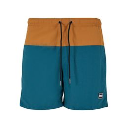 Urban Classics Badeshorts in teal/toffee | Gr.: L
