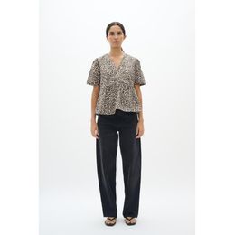 Inwear Kurzarm-Bluse DabneyIW Gerade Passform in Classic Leopard | Gr.: 42