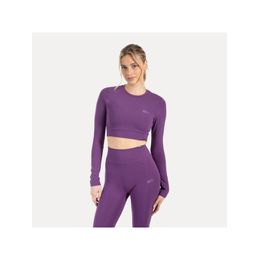 Smilodox Crop Longsleeve Thalina in Lila | Gr.: M