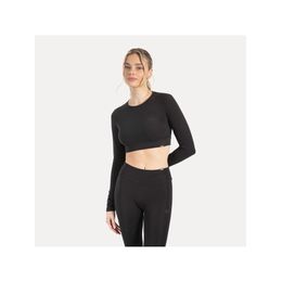Smilodox Crop Longsleeve Thalina in Schwarz | Gr.: M